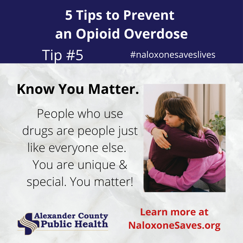 Tip #5 to Prevent Opioid Overdose
